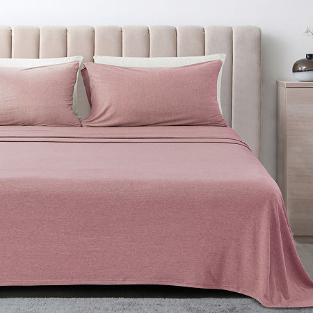 Click here for Linery Heathered Melange Sheet Set  One Size  Pink prices