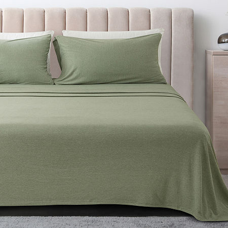 Click here for Linery Heathered Melange Sheet Set  One Size  Gree... prices