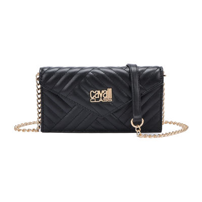 Cavalli Class Valeria Quilted Womens Envelope Wallet, Color: Black Onyx ...