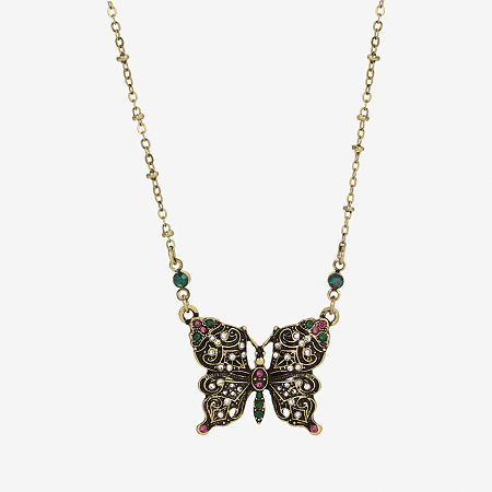 Click here for 1928 Womens Alloy Butterfly 16 Inch Pendant Neckla... prices