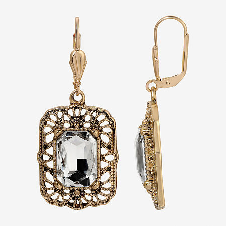 1928 Womens Drop Earrings  One Size  White