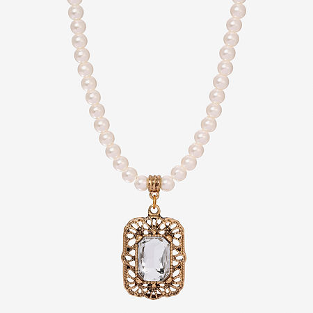 Click here for 1928 Womens Alloy 15 Inch Pendant Necklace  One Si... prices