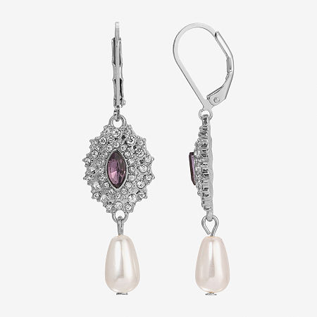 Click here for 1928 Womens Simulated Pearl Drop Earrings  One Siz... prices