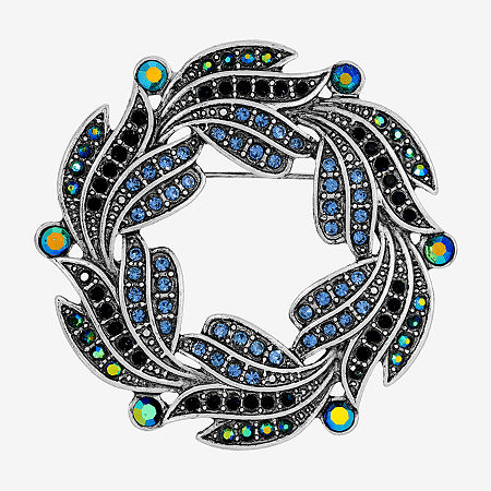 Click here for 1928 Silver Tone Wreath Pin  One Size  Blue prices
