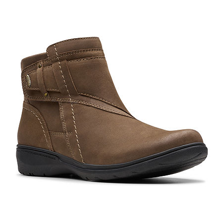 Clarks Womens Collection Carleigh Style Boots - Mushroom Nubuck