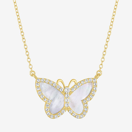 Click here for Womens White Mother Of Pearl 14K Gold Over Silver... prices