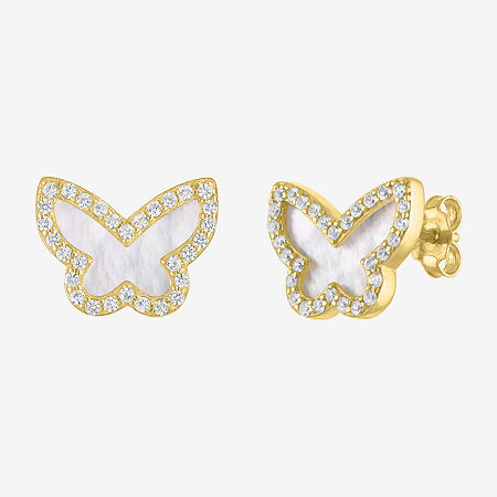 Click here for White Mother Of Pearl 14K Gold Over Silver 9mm But... prices