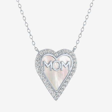 Click here for Mom Womens White Mother Of Pearl Sterling Silver H... prices