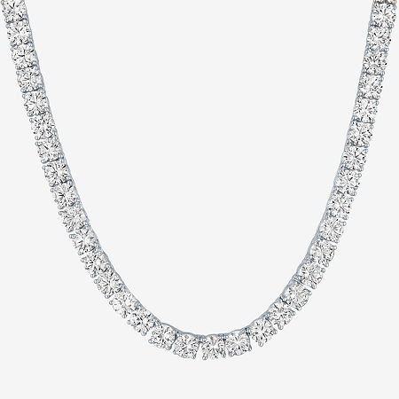 Click here for Womens White Sapphire Sterling Silver 18 Inch Tenn... prices