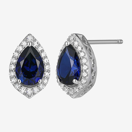 Click here for Gemstone Sterling Silver 11.2mm Pear Stud Earrings... prices
