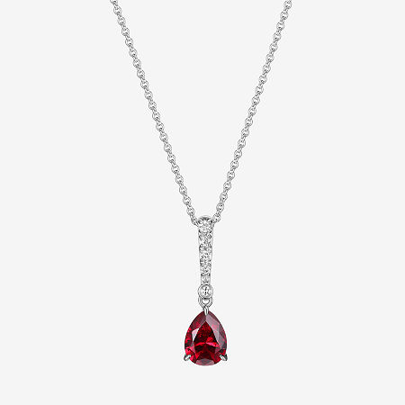 Click here for Womens Gemstone Sterling Silver Pear Pendant Neckl... prices