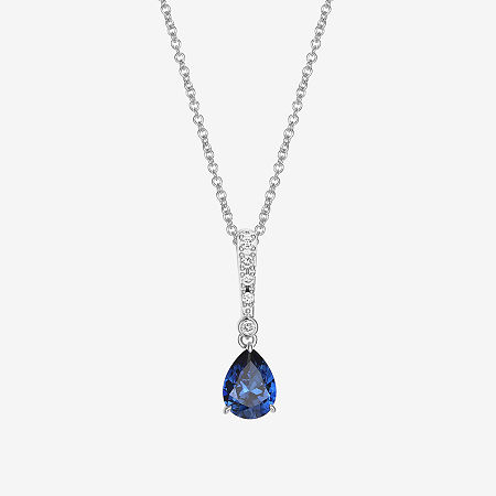 Click here for Womens Gemstone Sterling Silver Pear Pendant Neckl... prices