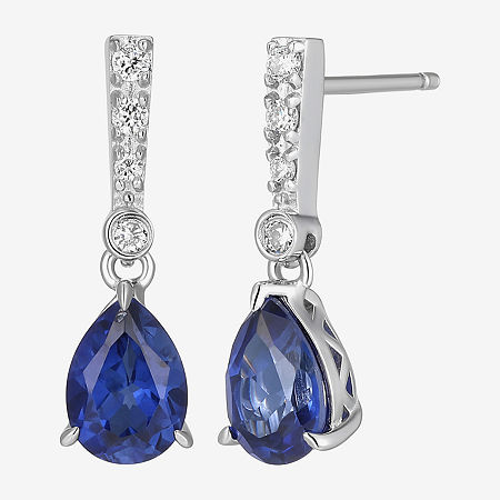 Click here for Gemstone Sterling Silver Pear Drop Earrings  One S... prices