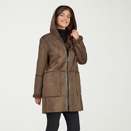 Click here for Frye and Co. Womens Faux Leather Hooded Midweight... prices