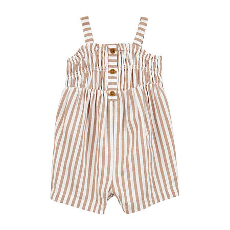 Click here for Carters Baby Girls Sleeveless Striped Romper  Newb... prices