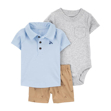 Click here for Carters Baby Boys 3-pc. Short Set  12 Months  Blue prices