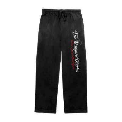 Vampire Diaries Mens Fleece 1 Pair Pajama Pants, Color: Black - JCPenney