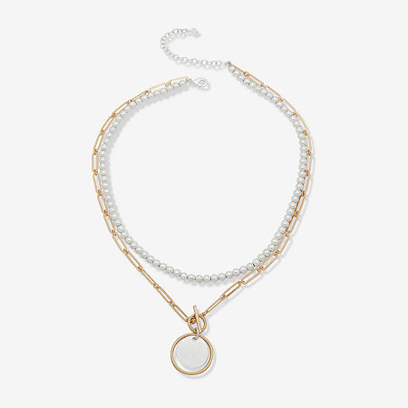 Click here for a.n.a Two Tone Womens 16 Inch Strand Necklace  One... prices