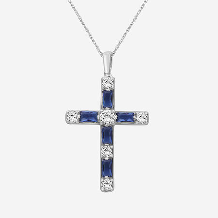 Click here for Womens Diamond Accent Lab Created Gemstone 10K Whi... prices