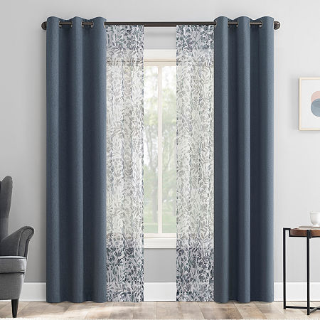 Click here for Sun Zero Arbor Print Grommet Top Blackout Set of 4... prices
