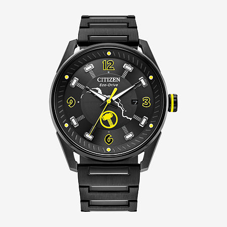 Click here for Citizen Mens Eco-Drive Marvel Thor Black Ion-Plate... prices