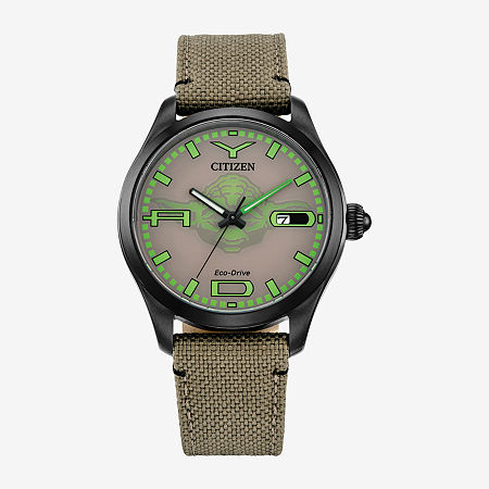 Click here for Citizen Eco-Drive Mens Star Wars Yoda Beige Nylon... prices