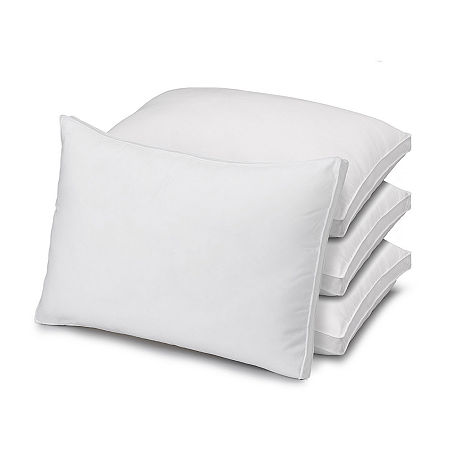Ella Jayne Gusseted Firm Plush Down Alternative Side/Back Sleeper 4-Pack Pillow  Queen - White
