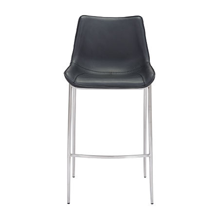 Zuo Magnus Bar Chair  Set of 2 - Black