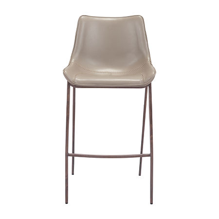 Zuo Magnus Bar Chair  Set of 2 - Gray