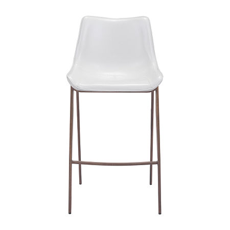 Zuo Magnus Bar Chair  Set of 2 - White