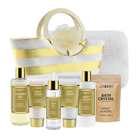 Click here for Lovery Honey Almond Home Bath Gift Set - 8pc Spa G... prices