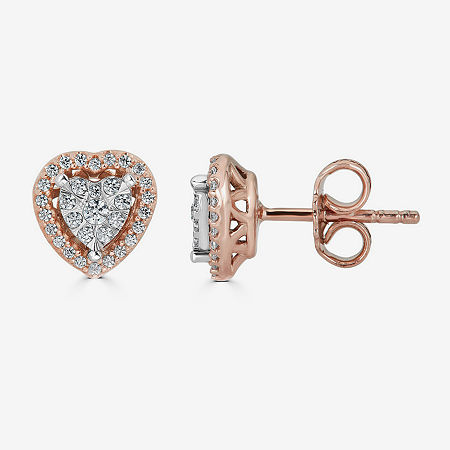 Click here for 1/4 CT. T.W. Natural White Diamond 10K Rose Gold 8... prices