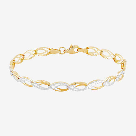 Click here for Womens 10K Gold 7.25 Inch Link Bracelet  One Size prices