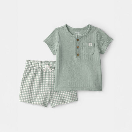 Click here for Carters Baby Boys Gingham Top and Shorts  2-Piece... prices