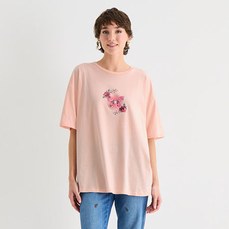 Click here for Celestial Butterfly Oversized Tee Womens Crew Neck... prices