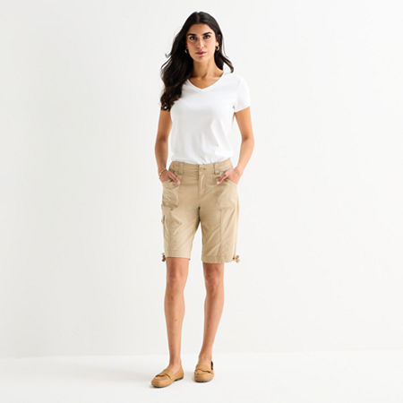 Click here for St. Johns Bay Womens Cargo Bermuda Short  6 Petite... prices