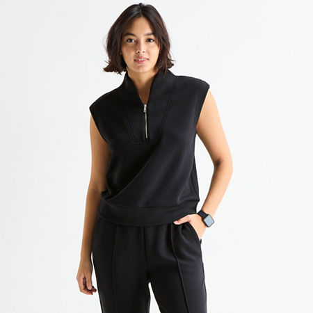 Click here for Stylus Womens Sleeveless Quarter-Zip Pullover  Xx-... prices