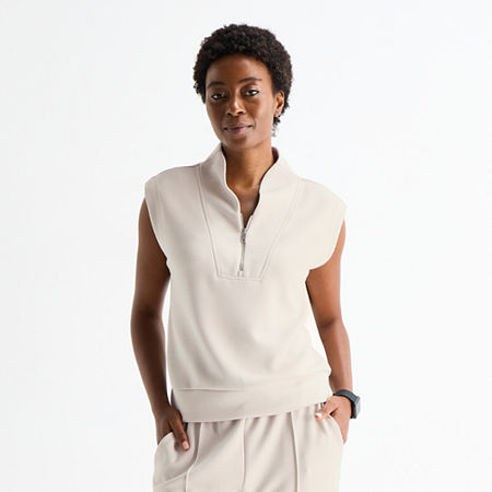 Click here for Stylus Womens Sleeveless Quarter-Zip Pullover  Sma... prices