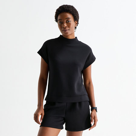 Click here for Stylus Womens Mock Neck Short Sleeve T-Shirt  X-sm... prices