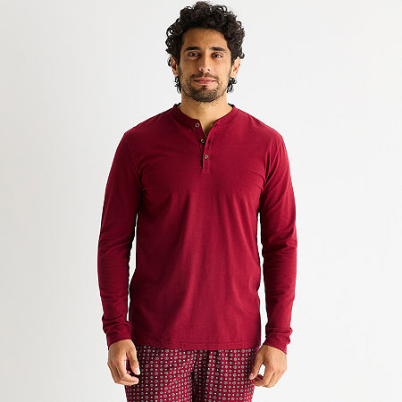 Click here for Stafford Mens Henley Neck Long Sleeve Pajama Top... prices