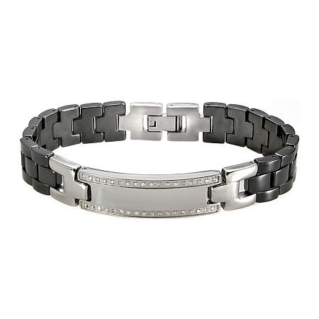 Click here for Mens Black Ceramic & Stainless Steel Diamond Brace... prices