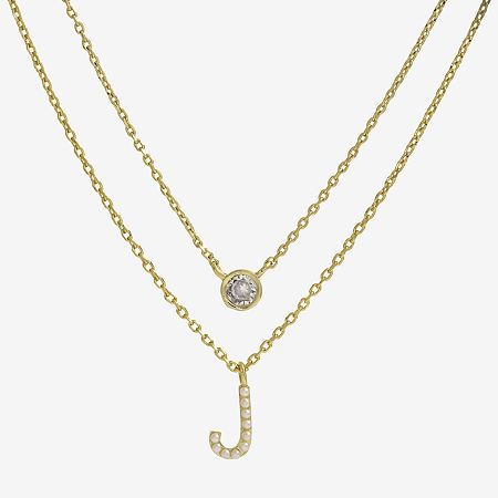 Click here for Sparkle Allure Initial Womens 16 Inch Strand Neckl... prices