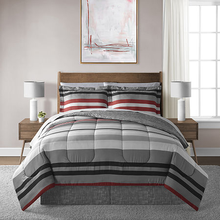 Click here for Lanwood Home Xavier Stripe 8-pc. Midweight Comfort... prices