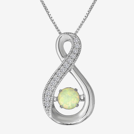 Click here for Love in Motion Lab-Created Opal and White Sapphire... prices