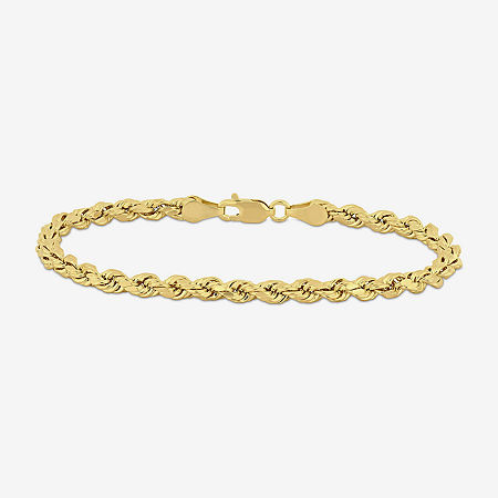 Click here for Womens 14K Gold 7.5 Inch Hollow Rope Chain Bracele... prices