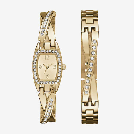 Click here for Geneva Womens Gold-Tone Bangle Watch Boxed Set  On... prices
