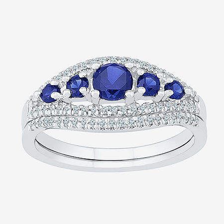 Click here for Modern Bride Gemstone Lab Created Sapphire & 1/4 C... prices