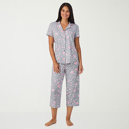 Click here for Cuddl Duds Womens V-Neck Short Sleeve 2-pc. Pajama... prices