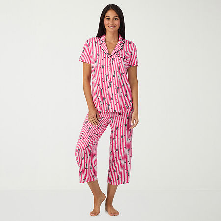 Click here for Cuddl Duds Womens Short Sleeve Notch Collar Pj Set... prices