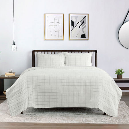 Click here for Vellux Yukon Grid Stitch Coverlet Set  One Size  B... prices